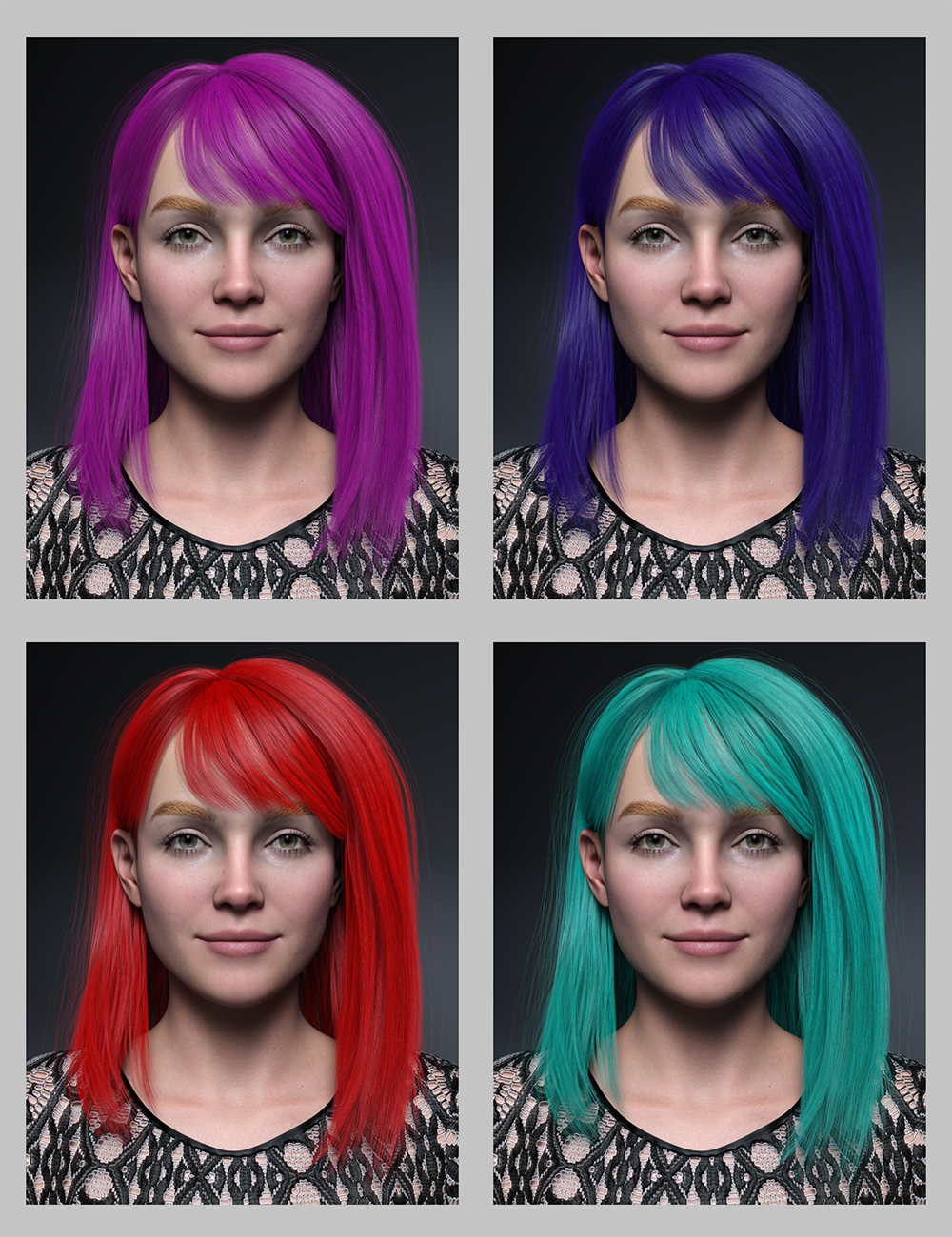 GN Lora Hair for Genesis 9 | Daz 3D