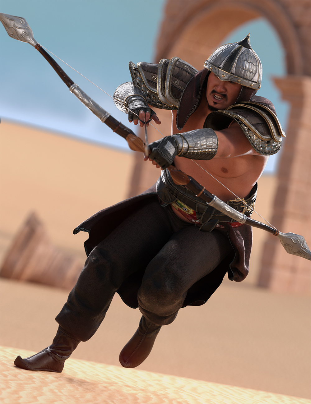 Genghis Battle Poses for Genghis Khan 9 | Daz 3D