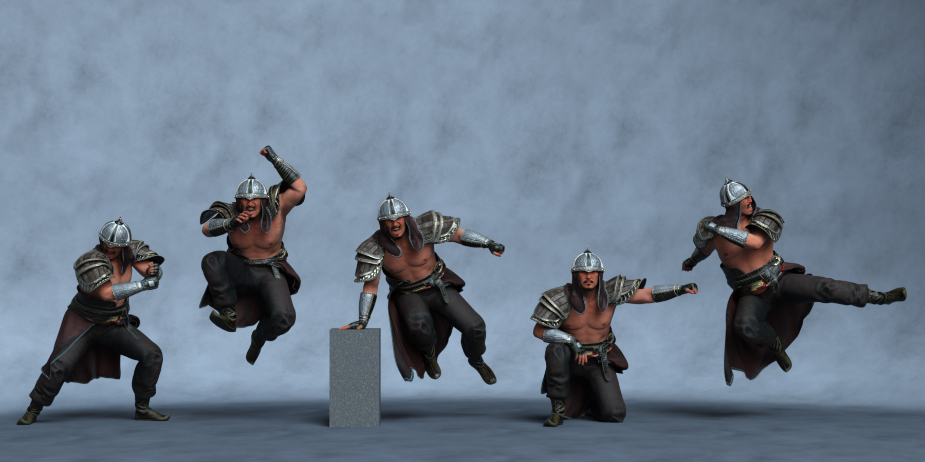 Genghis Battle Poses for Genghis Khan 9 | Daz 3D