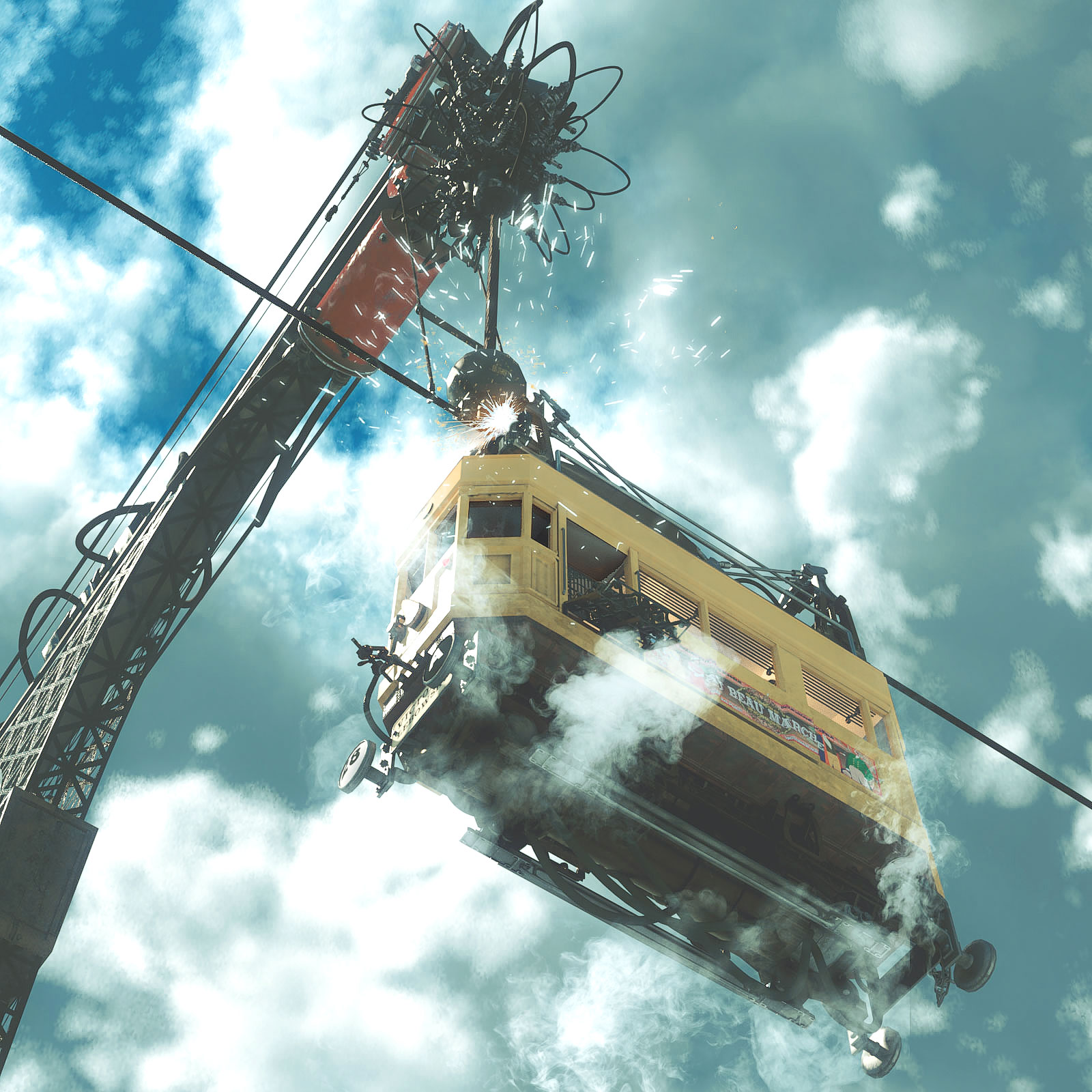 Retrofutur Tram Station | Daz 3D