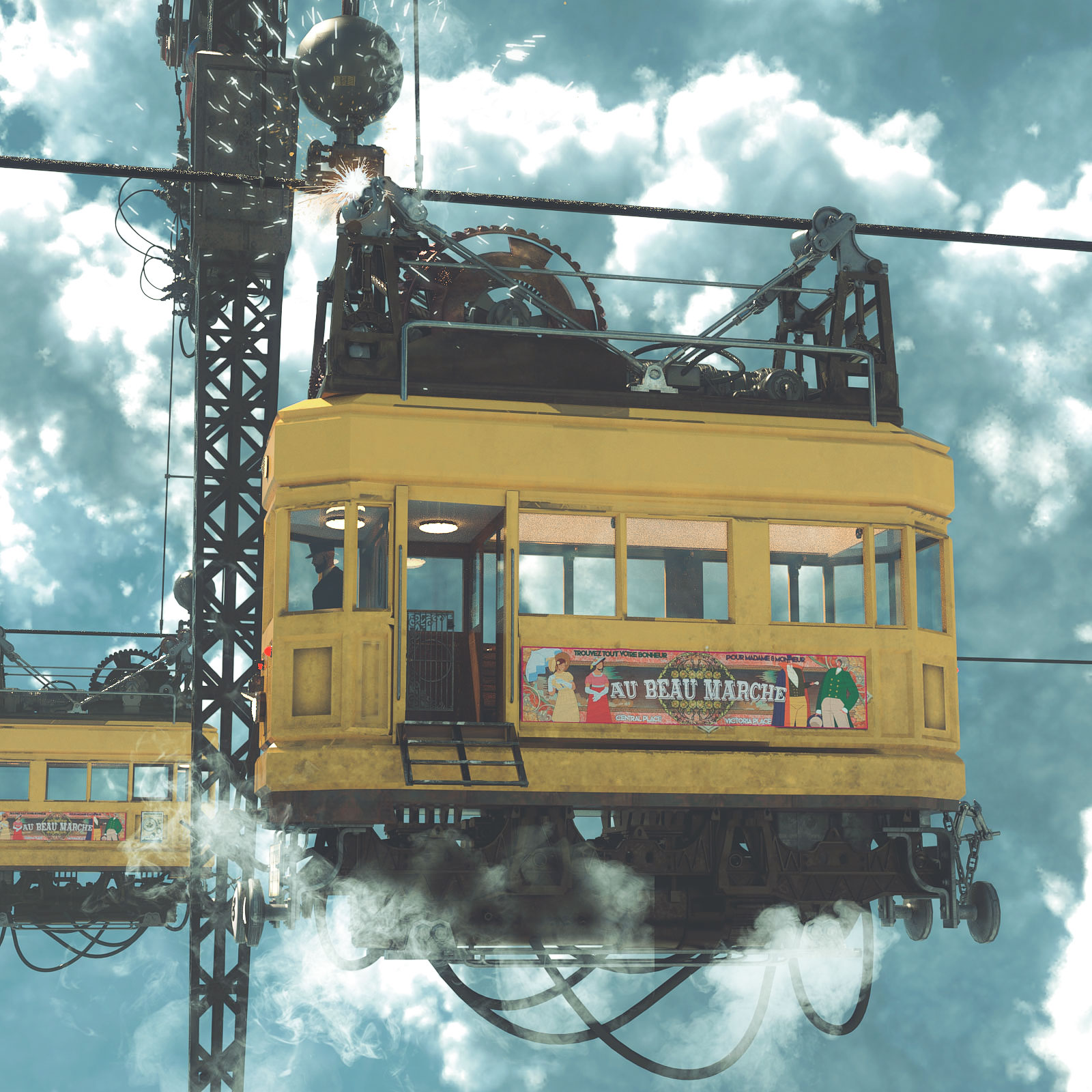 Retrofutur Tram Station | Daz 3D