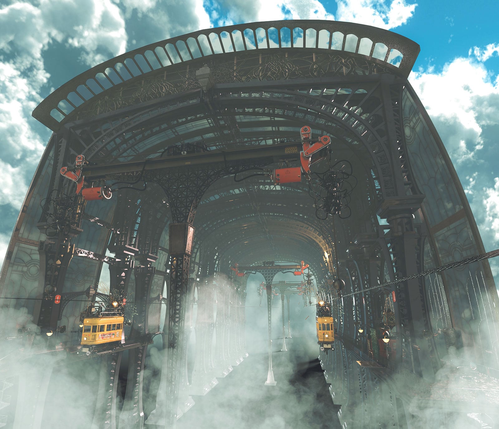 Retrofutur Tram Station | Daz 3D