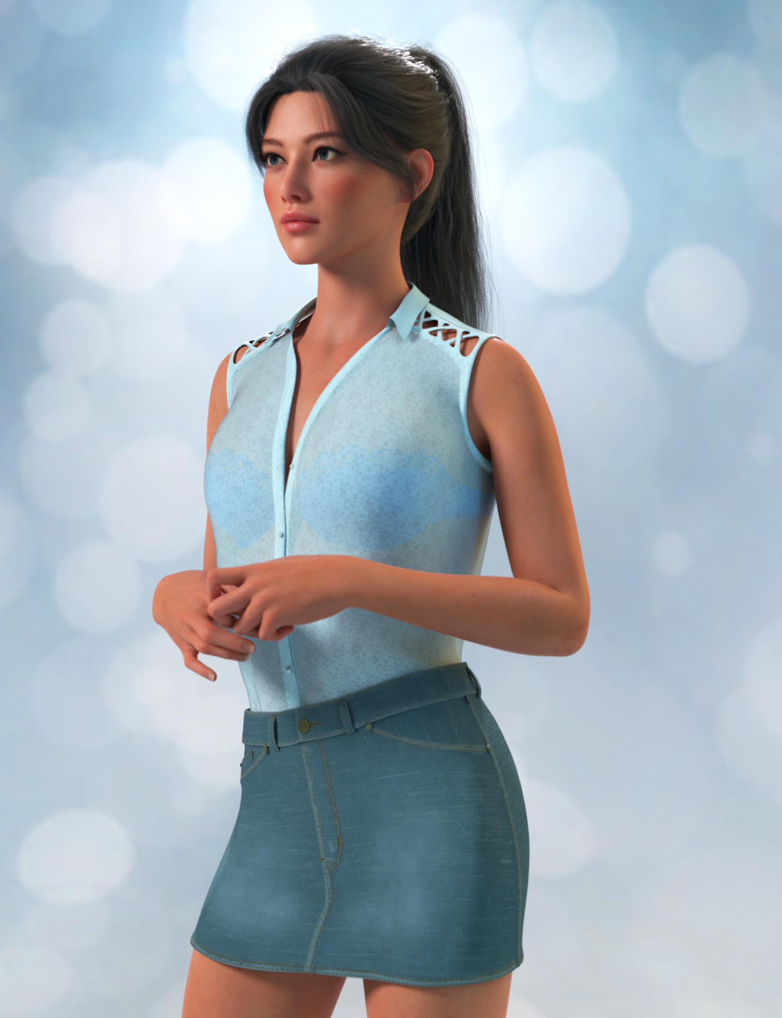 WM Cool Girl Outfit for Genesis 9 | Daz 3D