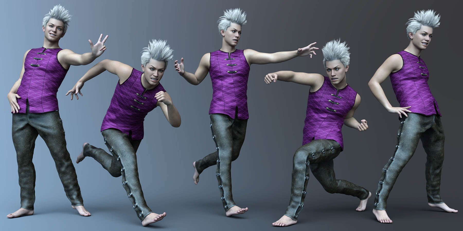 CDI Anime Action Poses for Genesis 9 | Daz 3D