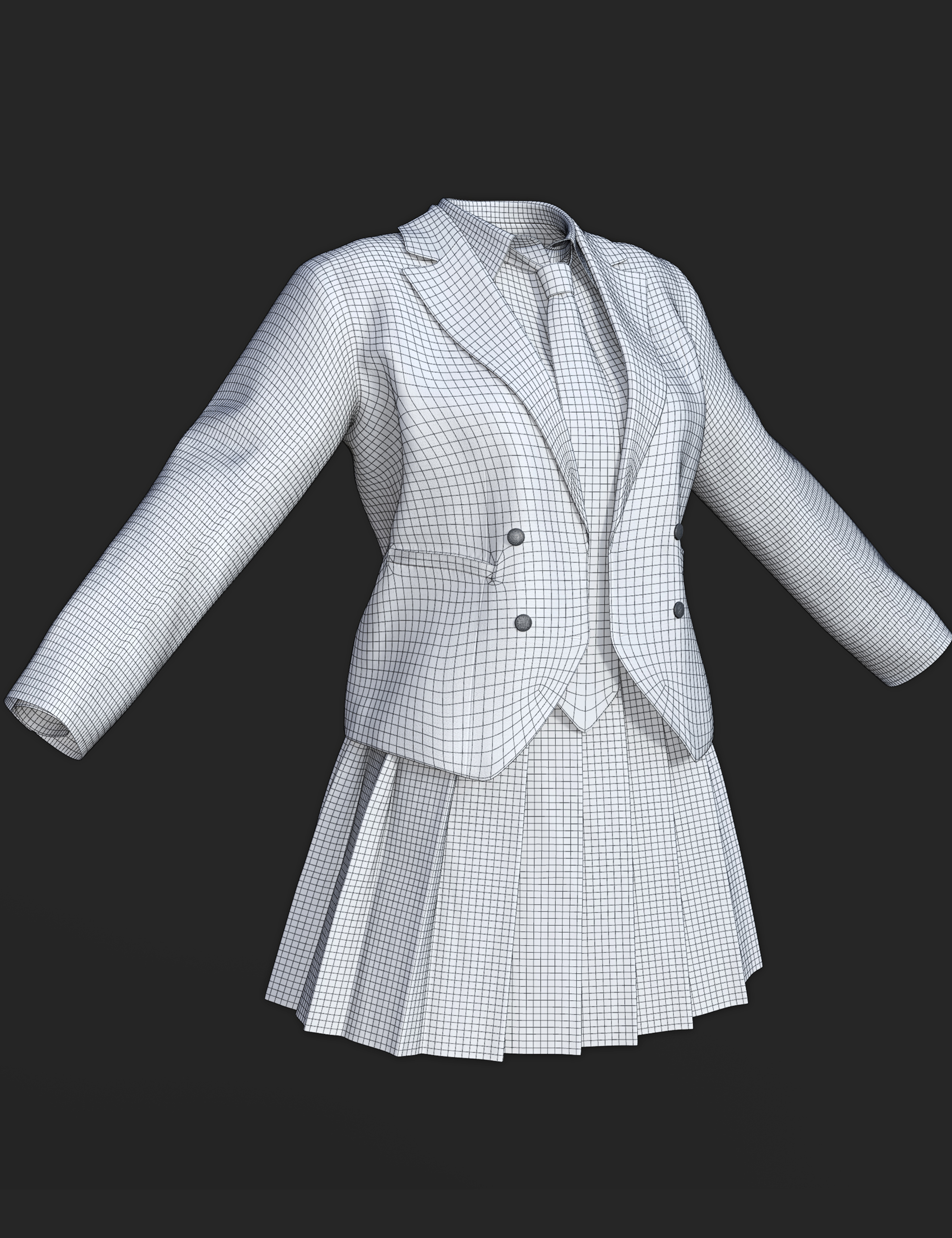 dForce SU Japan School Uniform Suit for Genesis 8, 8.1, and 9 | Daz 3D