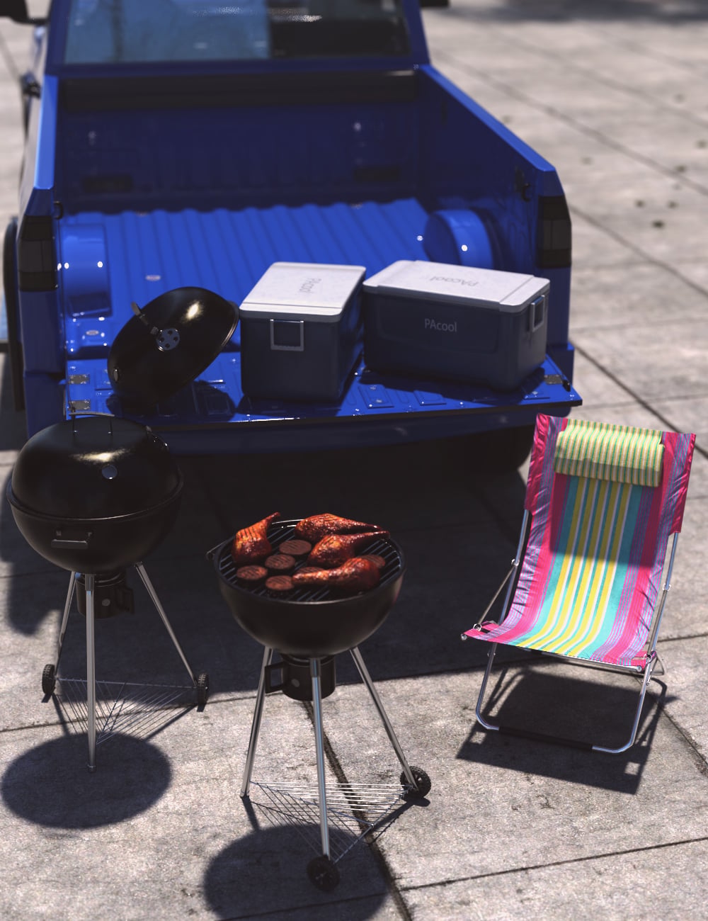 Tailgate Party Bundle | Daz 3D