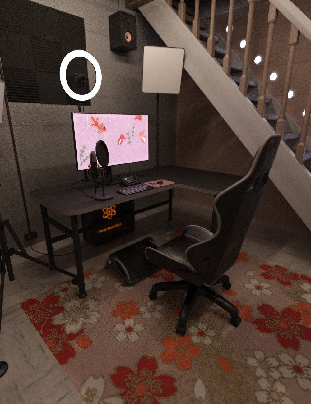 Streamers Basement Setup | Daz 3D