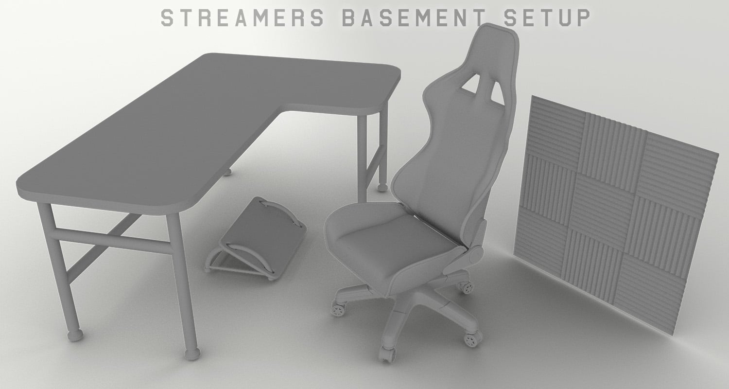 Streamers Basement Setup | Daz 3D