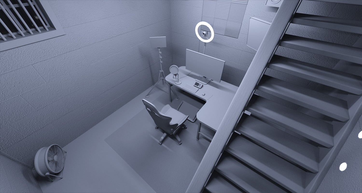 Streamers Basement Setup | Daz 3D