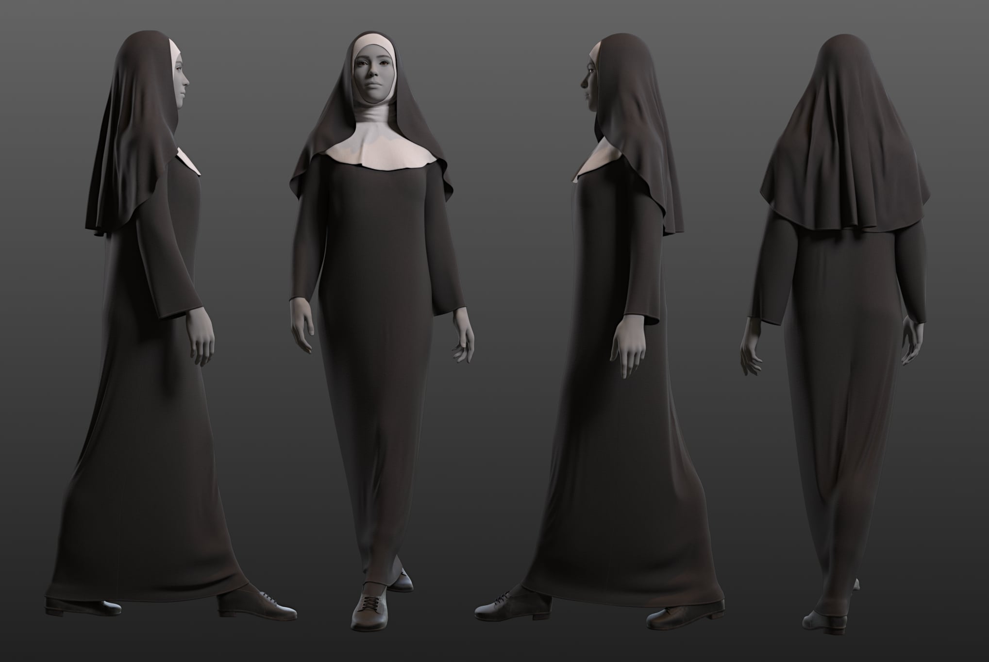 dForce Nun Outfit for Genesis 9 | Daz 3D