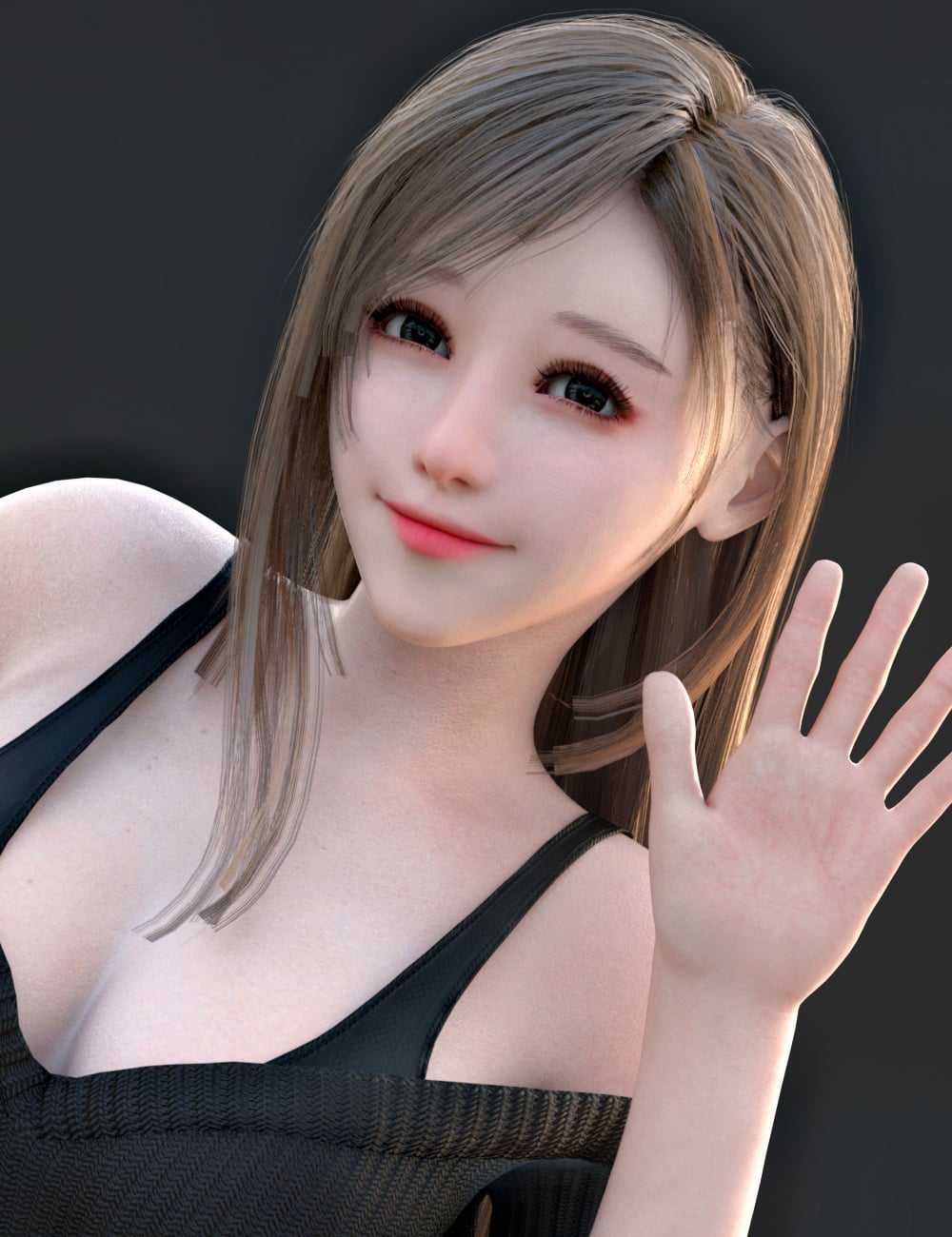 HS Licy Character, Expression, and Hair Bundle | Daz 3D