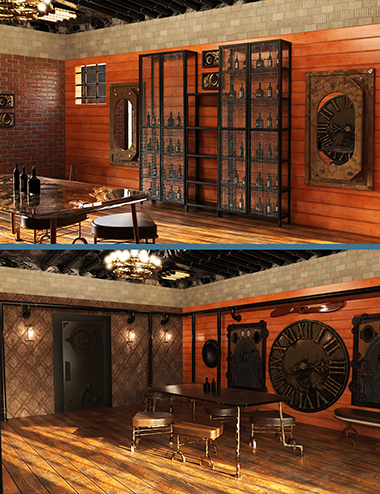 Steampunk Anteroom | Daz 3D