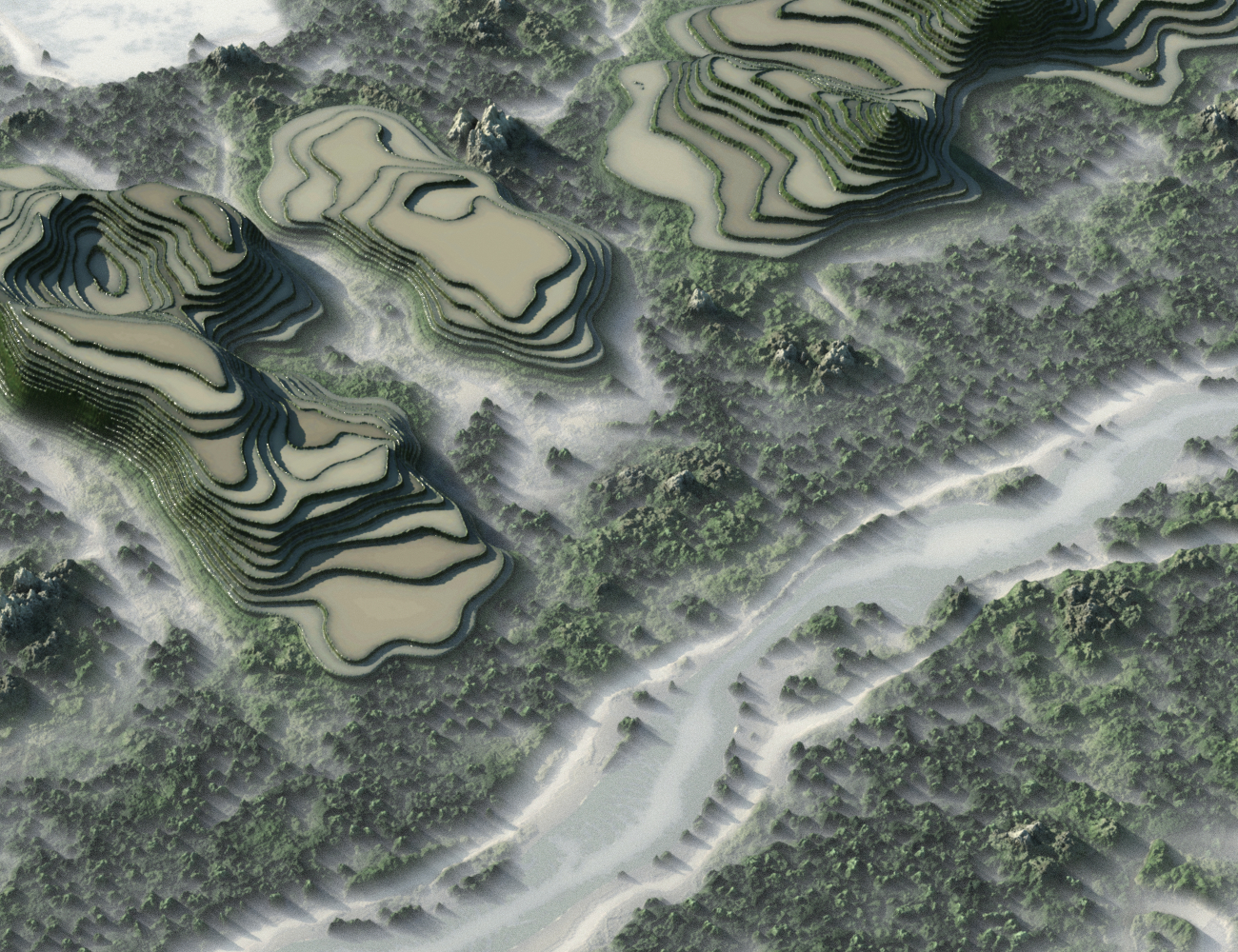 Terraced Fields | Daz 3D