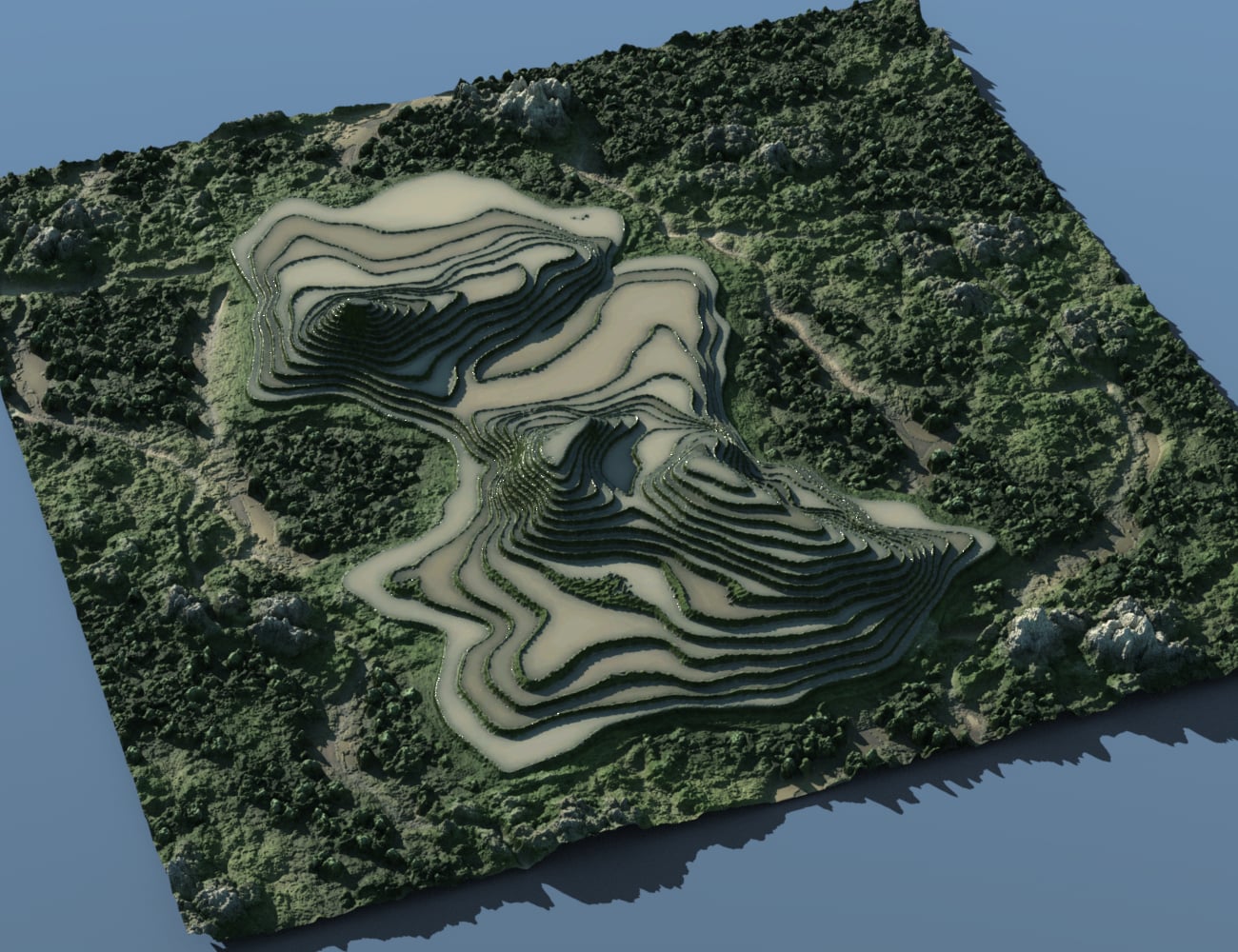 Terraced Fields | Daz 3D