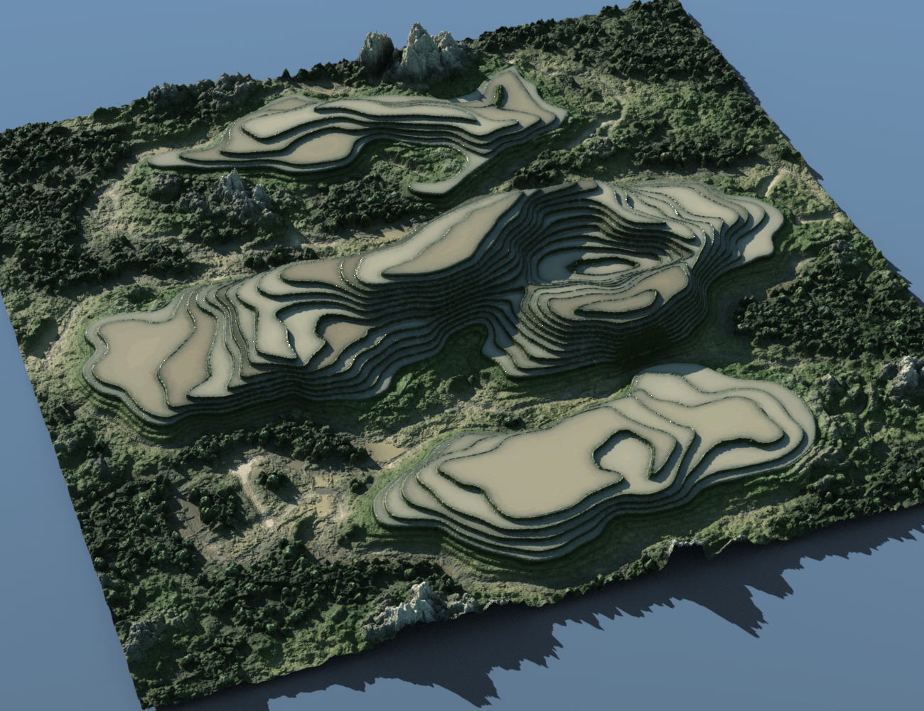 Terraced Fields | Daz 3D