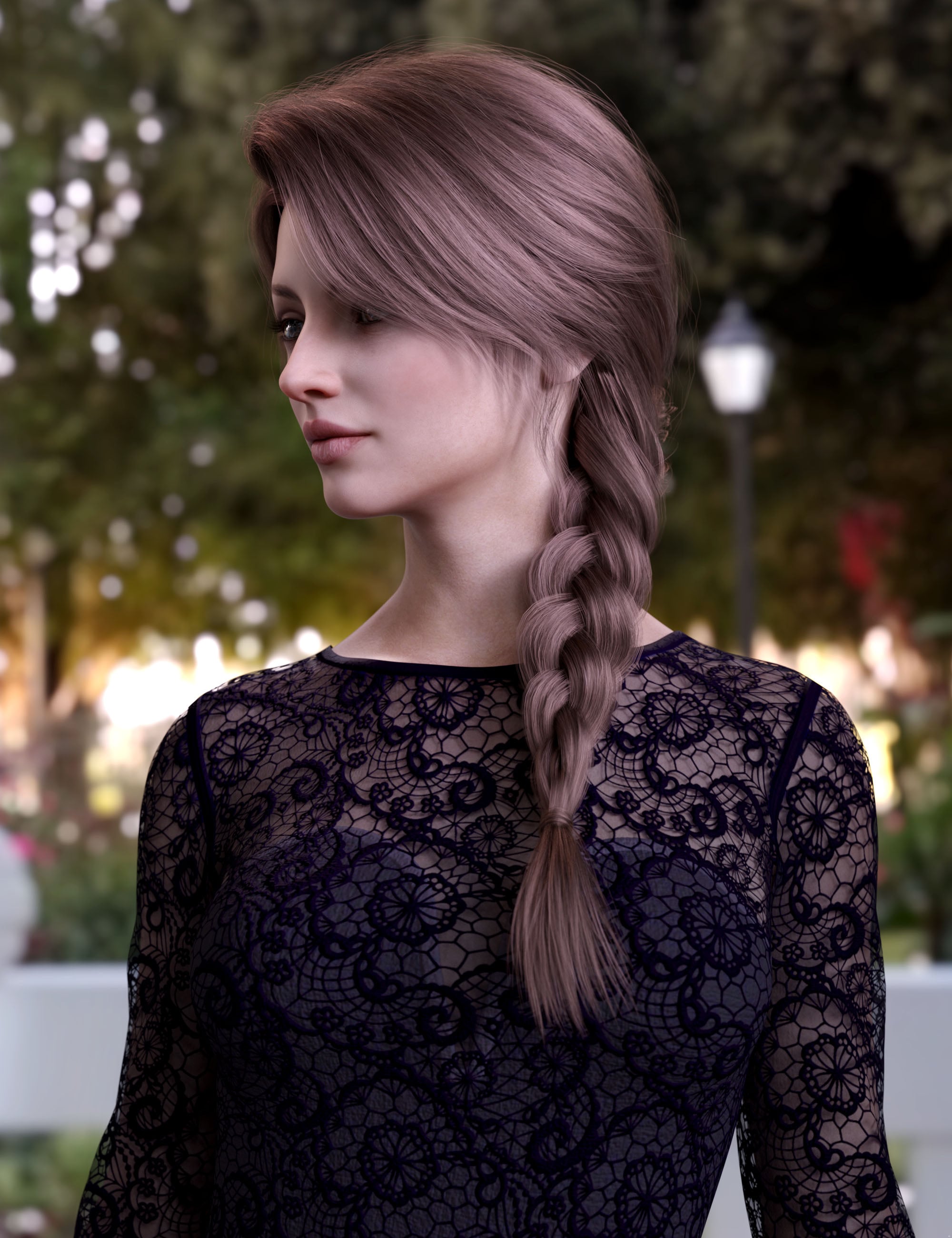 BS French Braid Hair for Genesis 8, 8.1, and 9 | Daz 3D