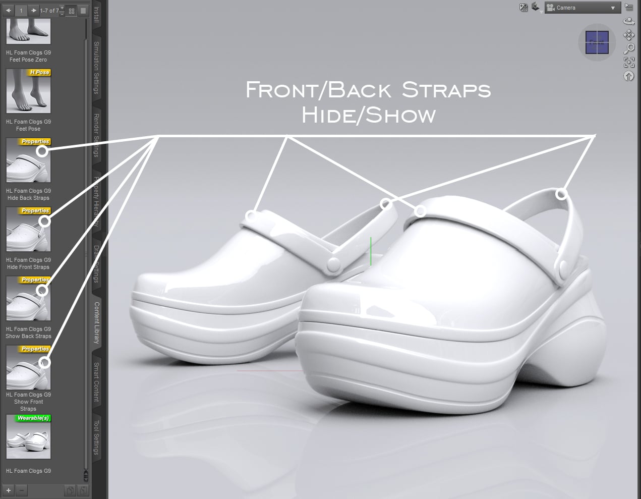 HL Foam Clogs for Genesis 9, 8, and 8.1 | Daz 3D