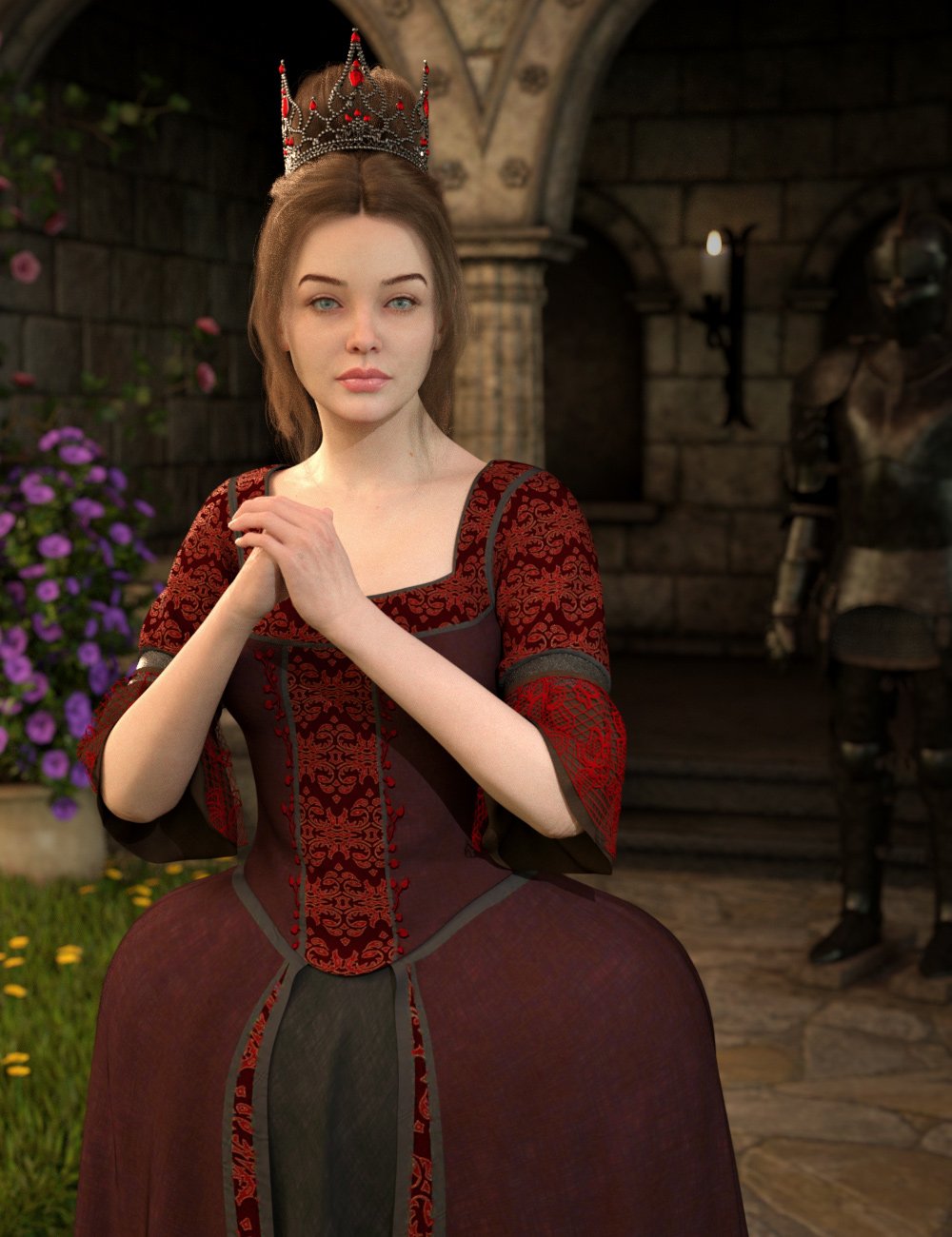 Gothic Texture Styles for dForce Gown of Fantasy 4 | Daz 3D