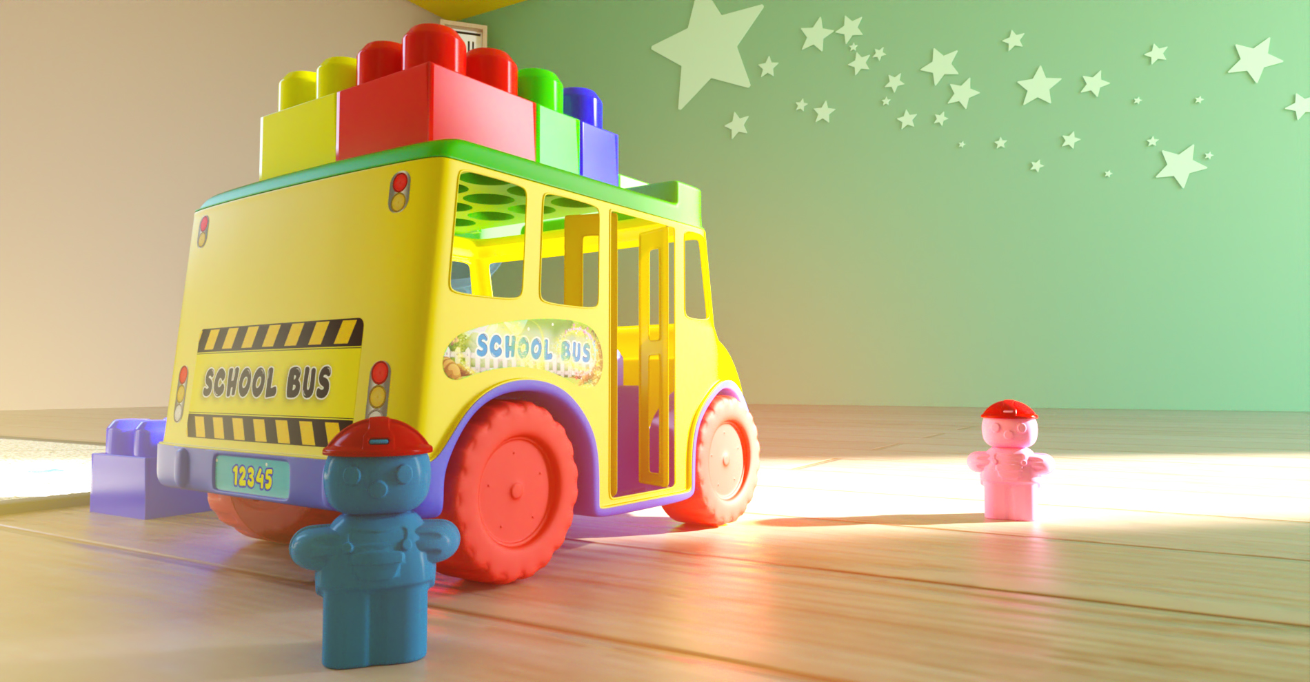 School Bus Toy | Daz 3D