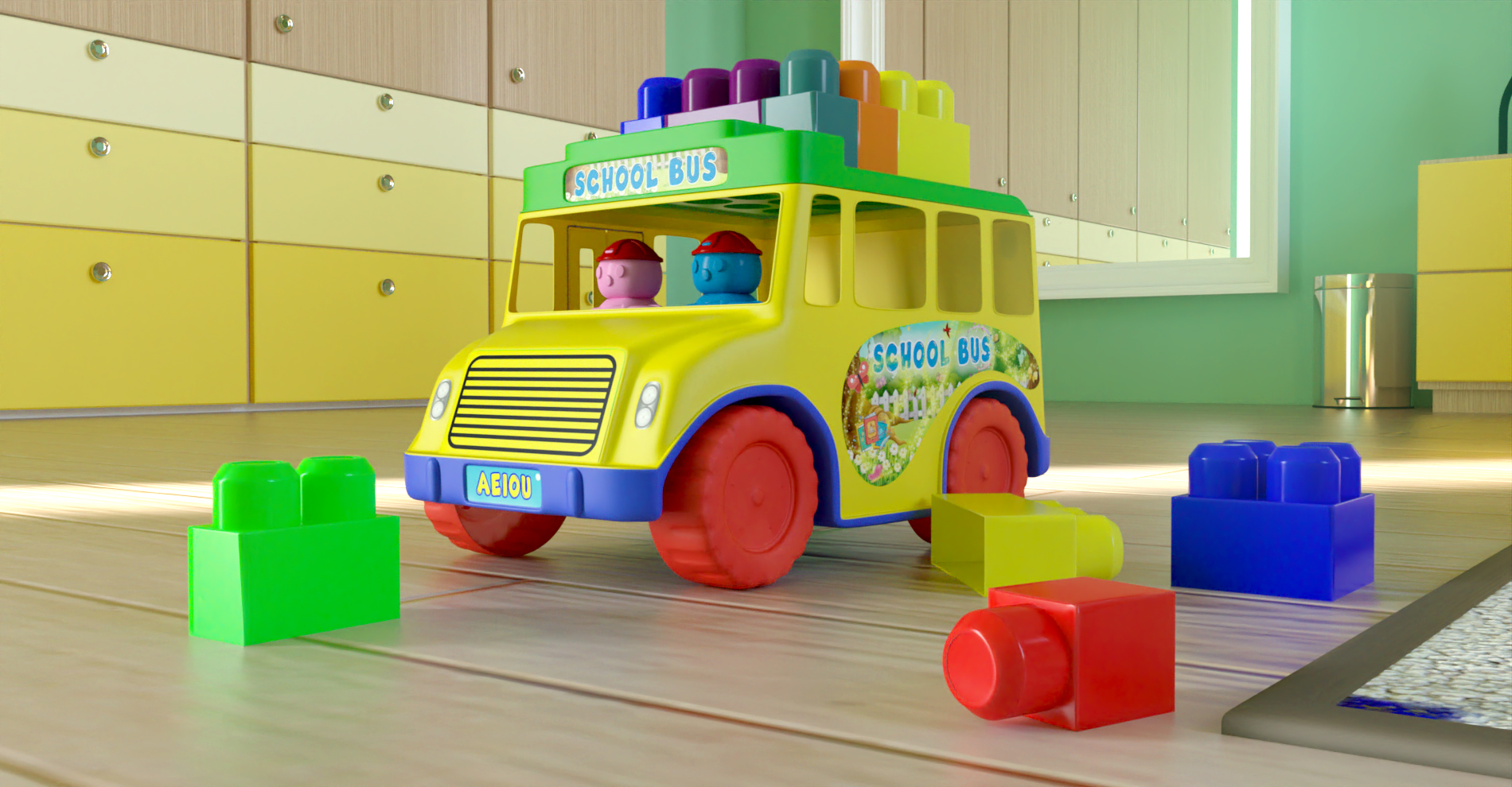 School Bus Toy | Daz 3D