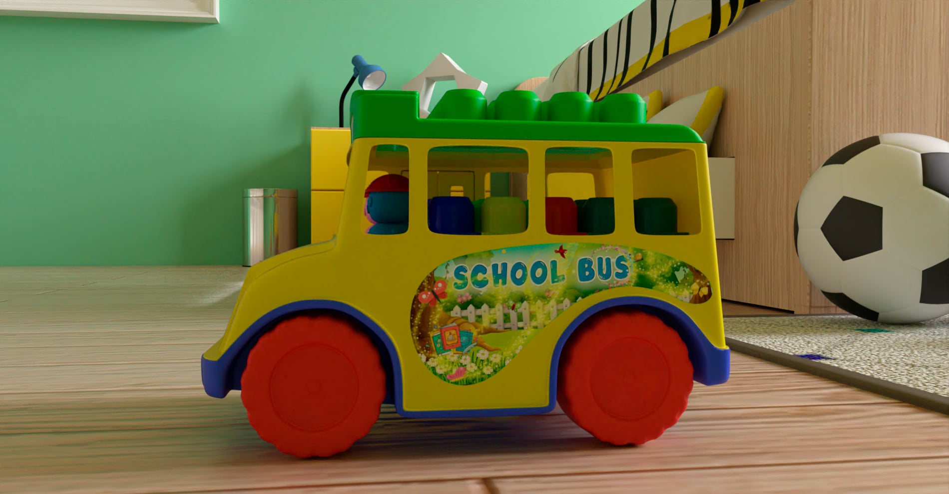 School Bus Toy | Daz 3D