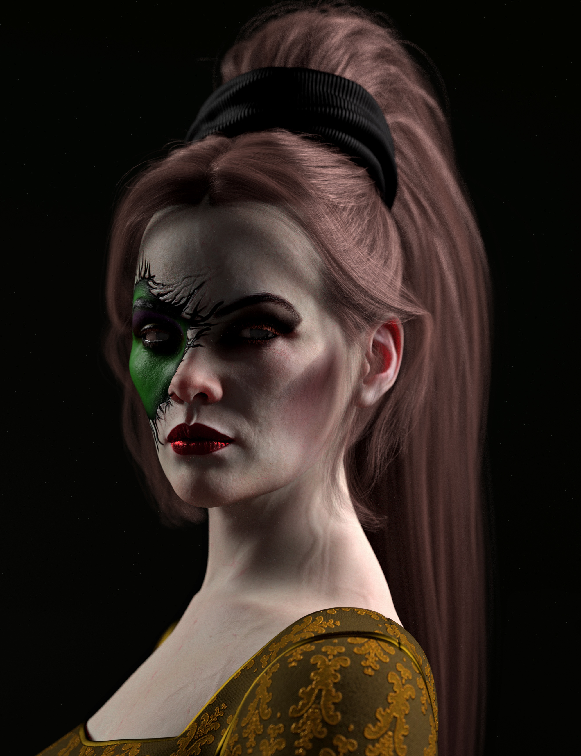 Updo of Fantasy Hair for Genesis 8 and 9 | Daz 3D