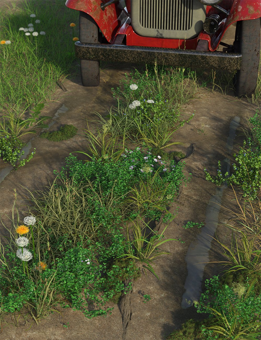 Tire Tracks and Road Rut Decals | Daz 3D