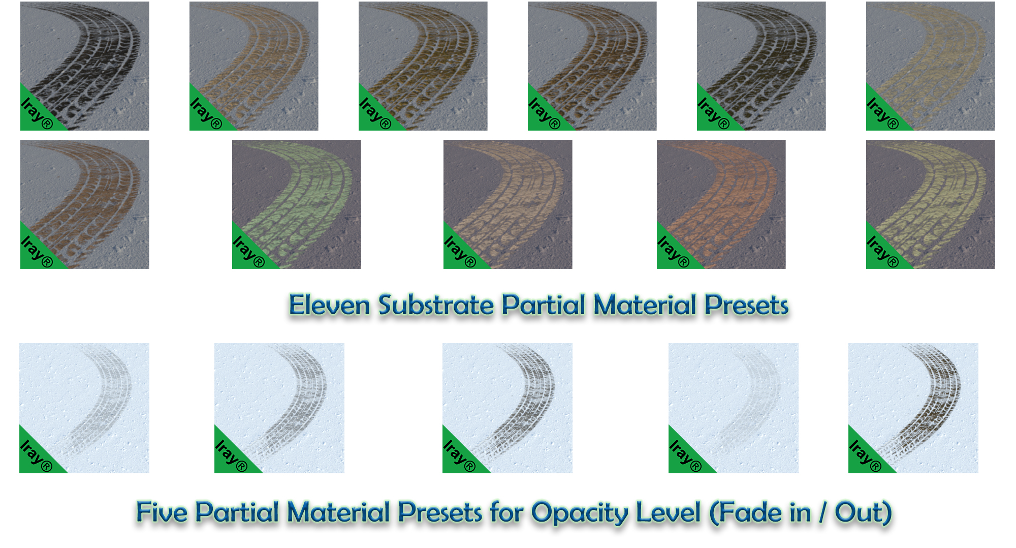 Tire Tracks and Road Rut Decals | Daz 3D