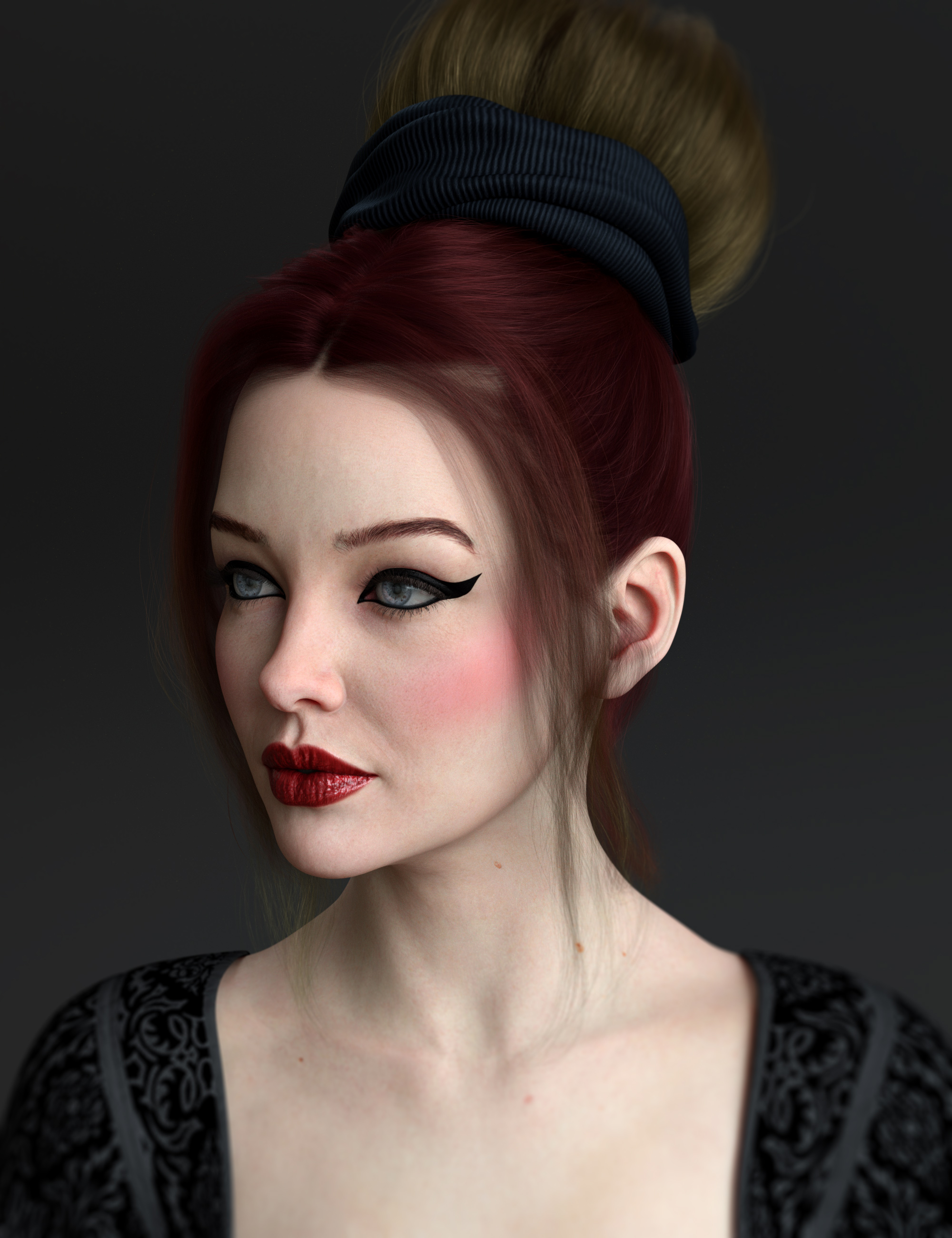 Updo of Fantasy Hair Color Expansion | Daz 3D
