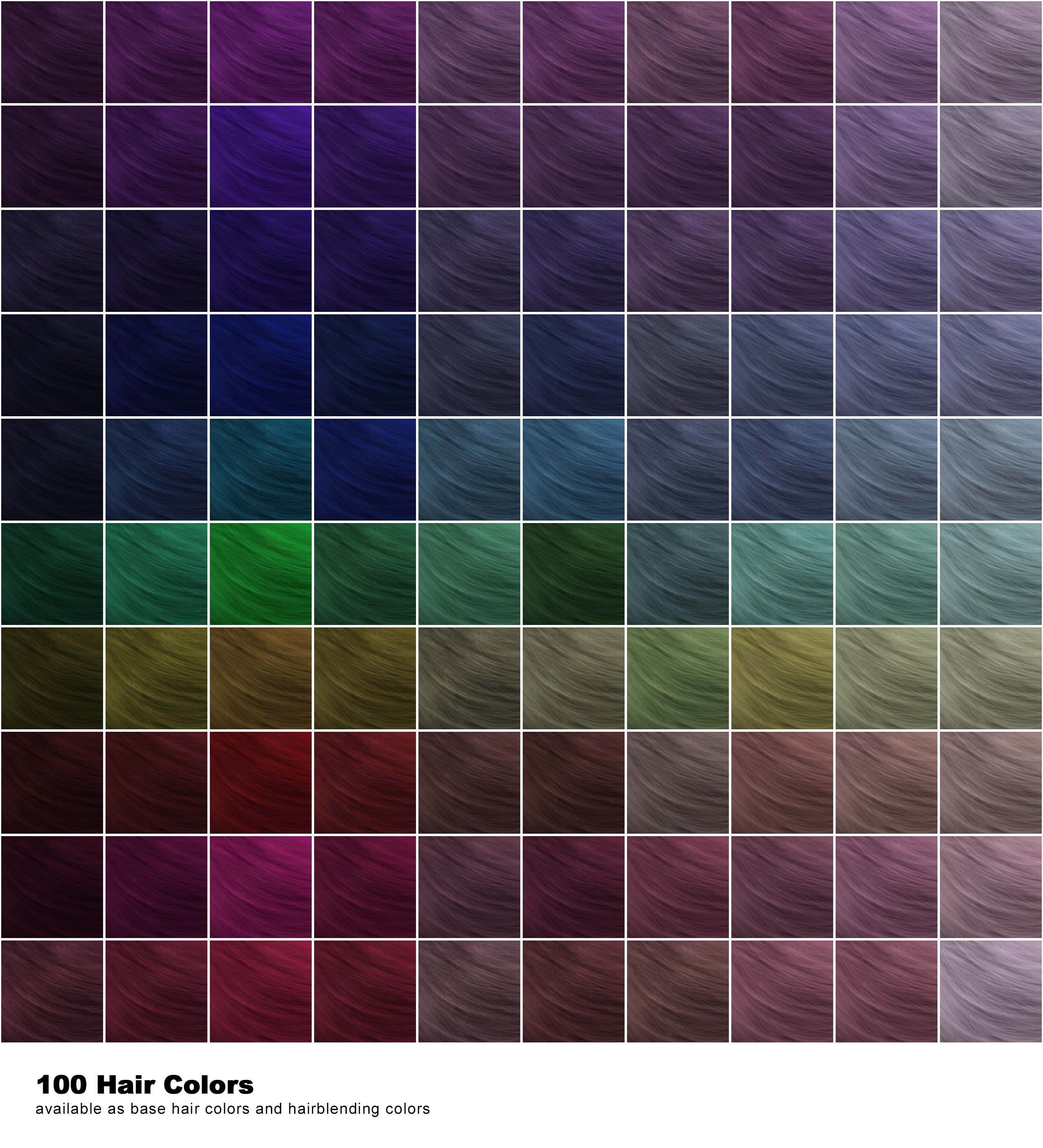 Updo of Fantasy Hair Color Expansion | Daz 3D