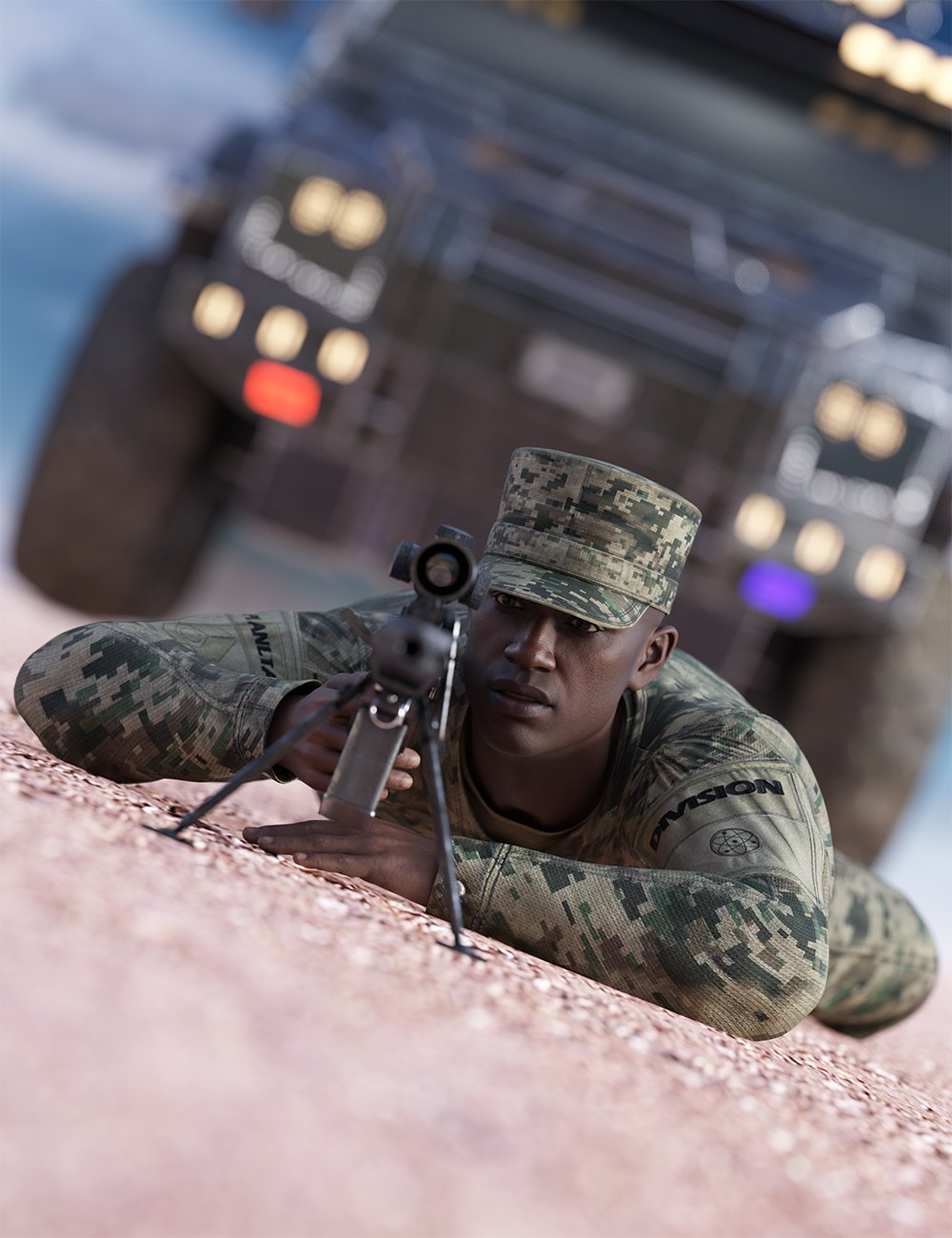 Elite Soldier Hierarchical Poses for Lawrence 9 | Daz 3D