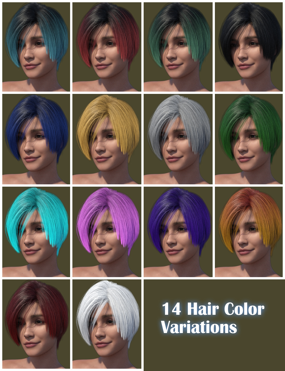 JL Hair Aida Hair for Genesis 9 | Daz 3D