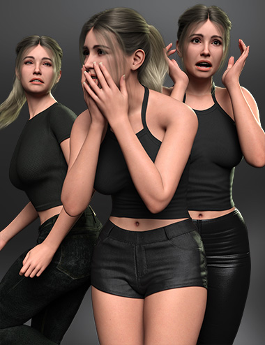 Z Fear and Panic Pose Collection for Genesis 9 and 8 | Daz 3D