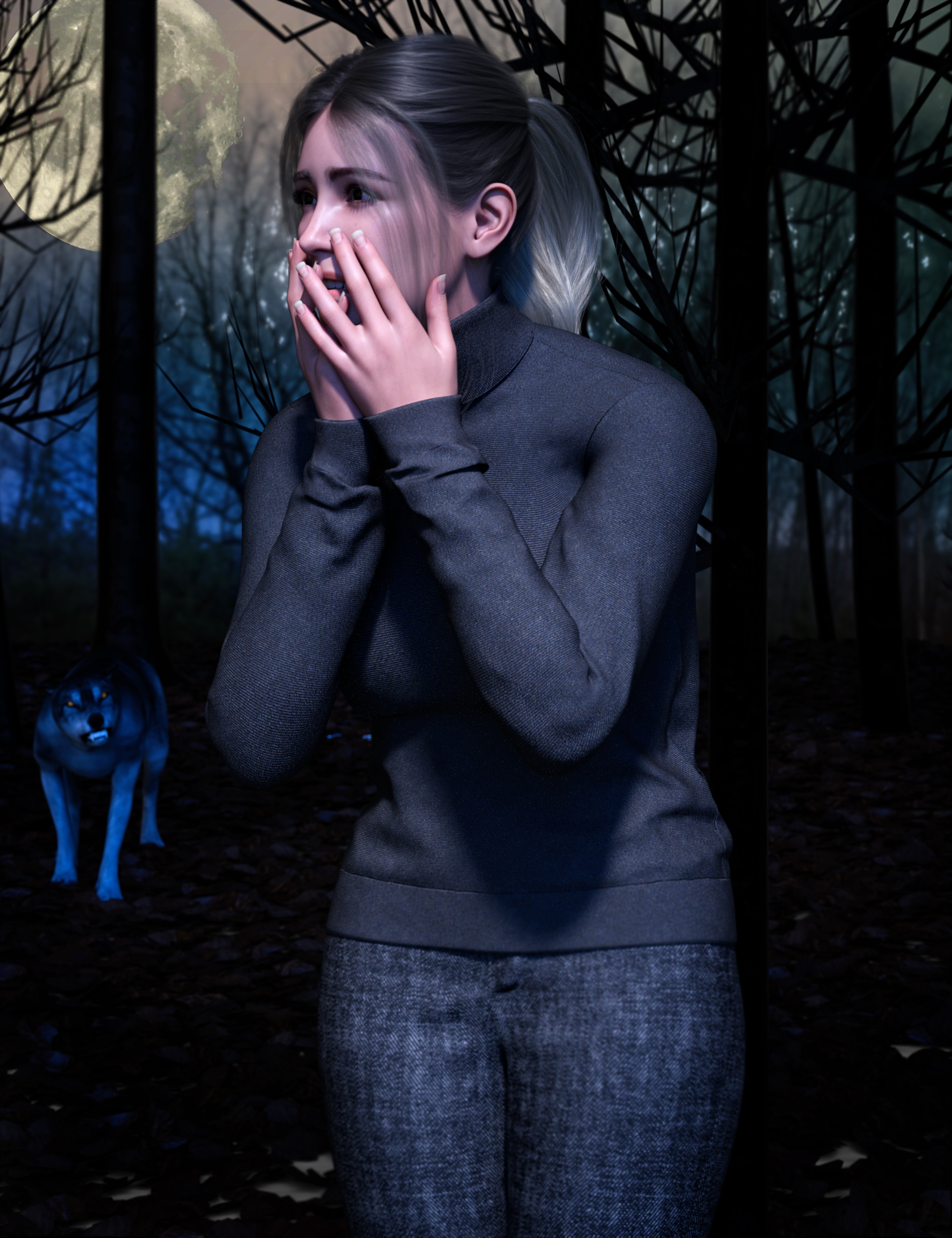 Z Fear and Panic Pose Collection for Genesis 9 and 8 | Daz 3D