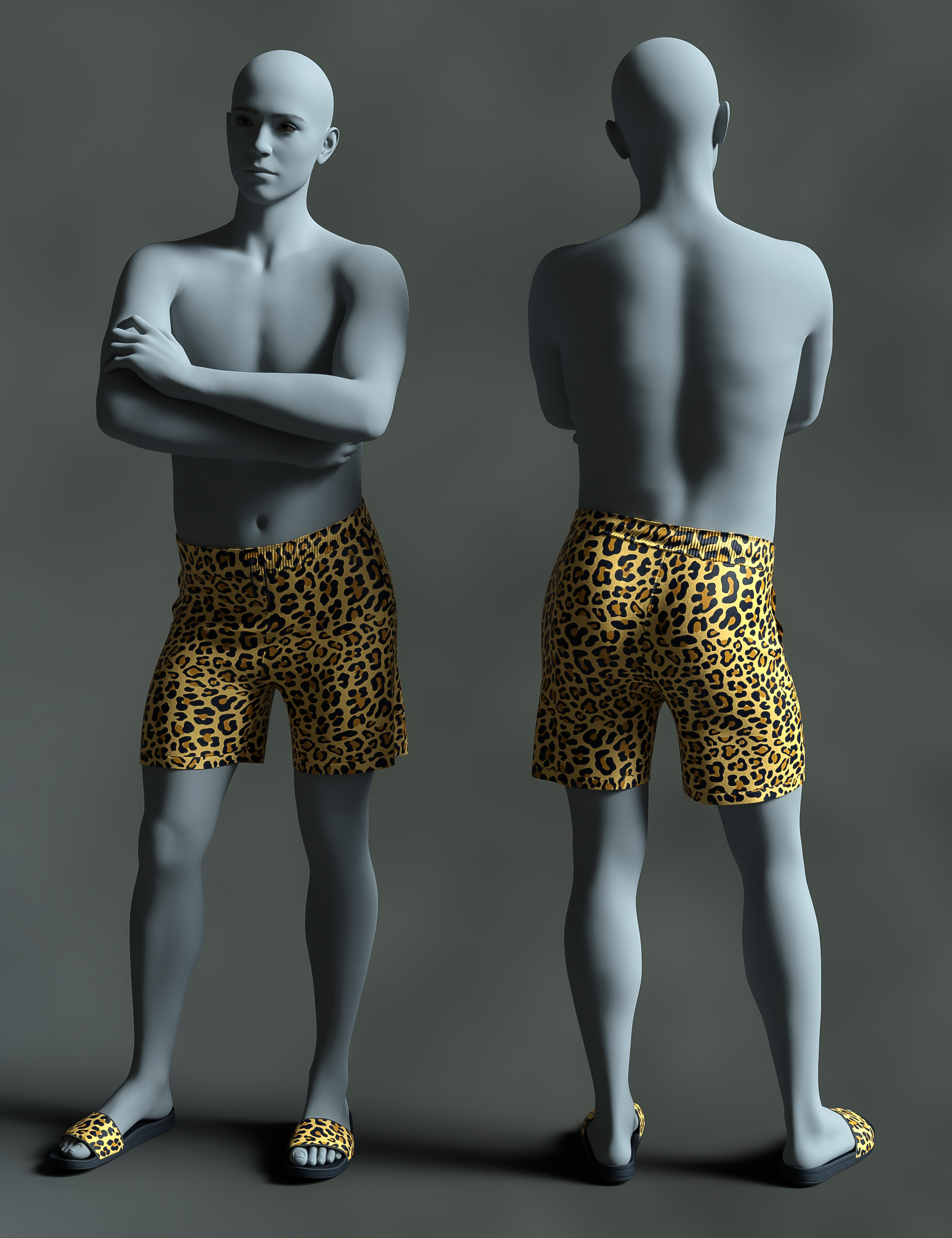dForce Oliver Beachwear Outfit Texture Add-On | Daz 3D