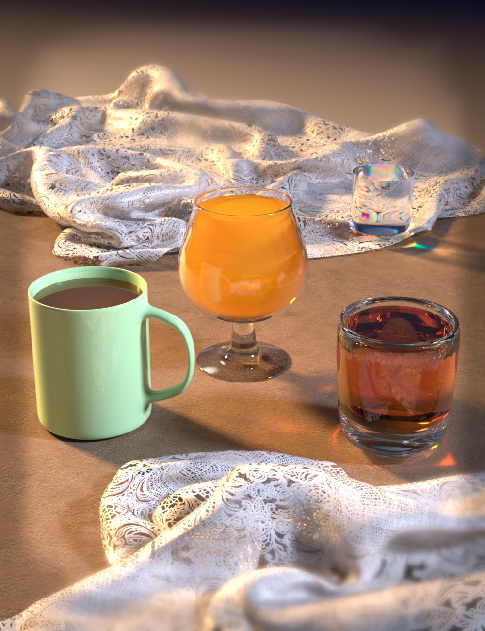 SY Morphing Cup and Glass Liquids for Iray | Daz 3D
