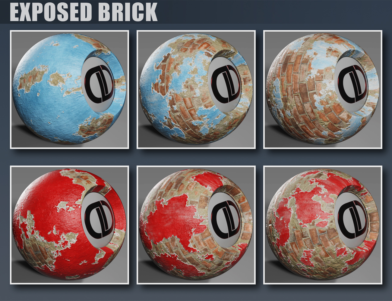 DD PBR Brick Wall Shaders for Iray Vol 3 | Daz 3D