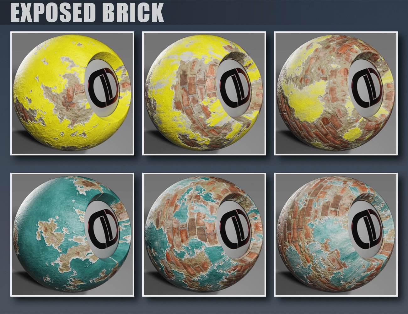 DD PBR Brick Wall Shaders for Iray Vol 3 | Daz 3D