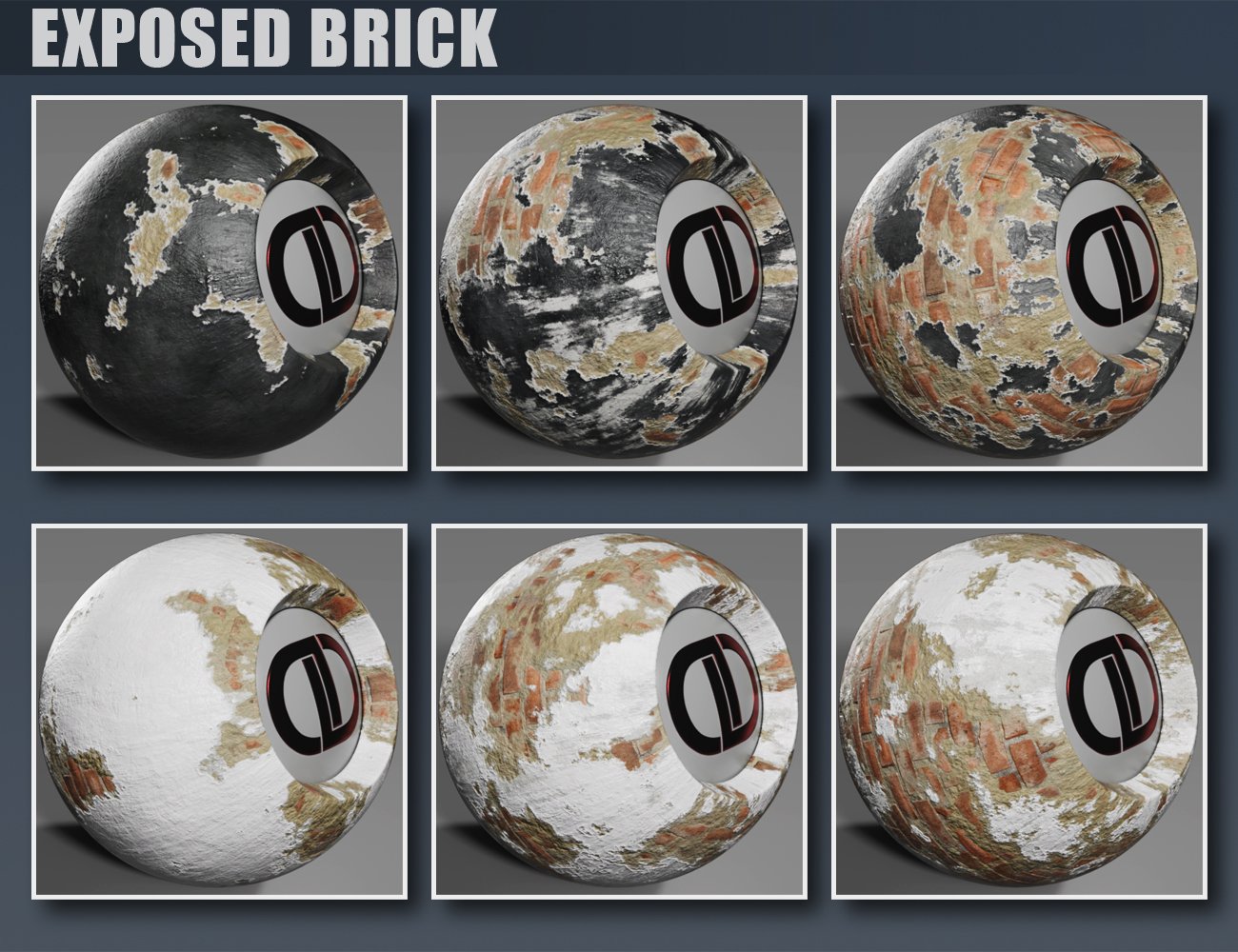 DD PBR Brick Wall Shaders for Iray Vol 3 | Daz 3D