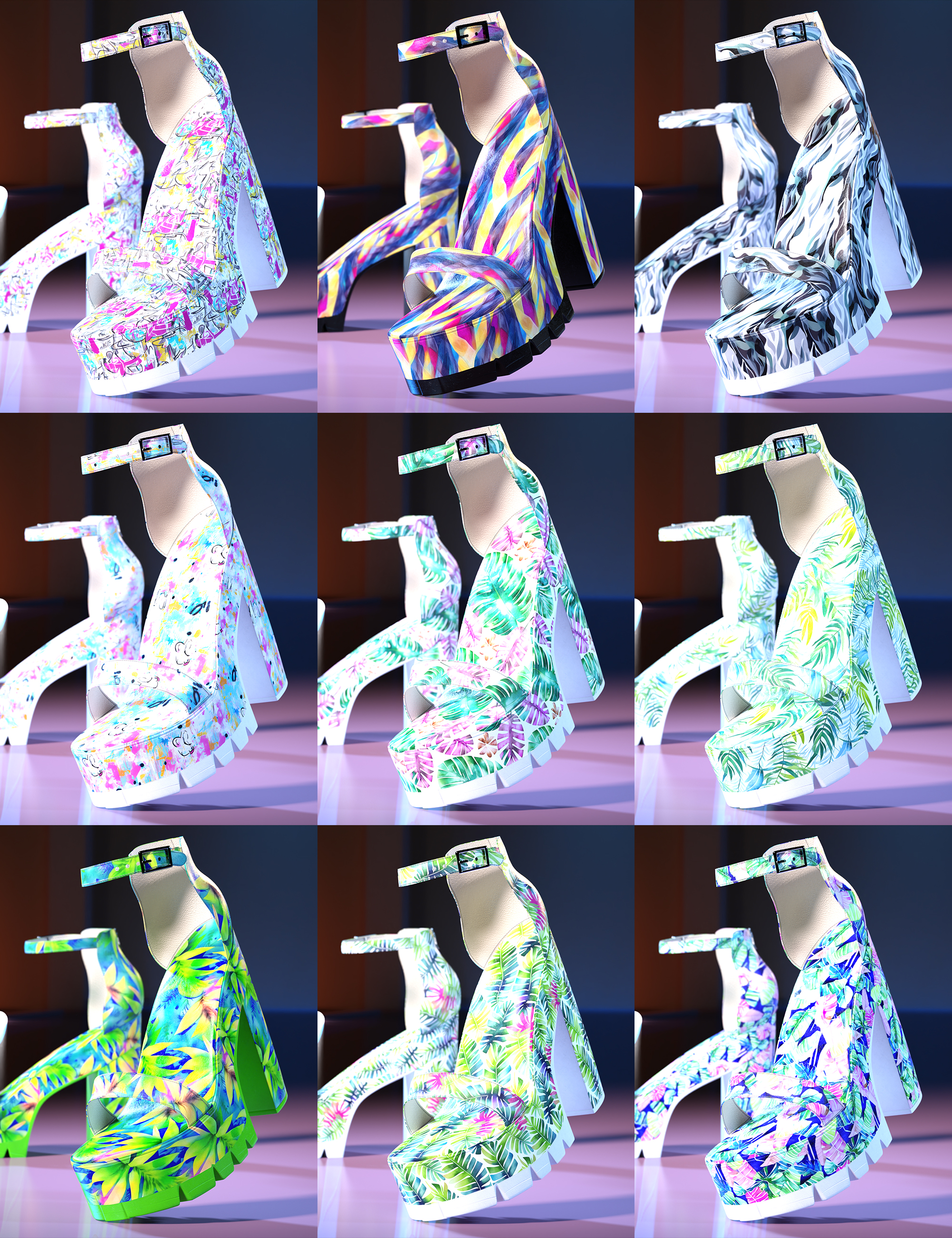 Tanya Platform Heels for Genesis 9 | Daz 3D