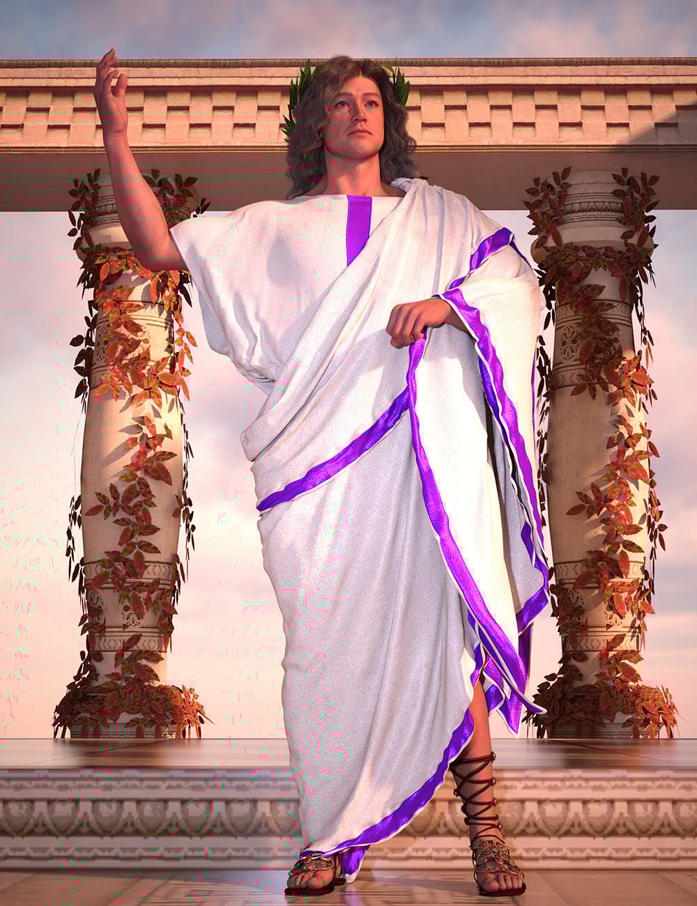 dForce Roman Toga for Genesis 9 and 8 | Daz 3D