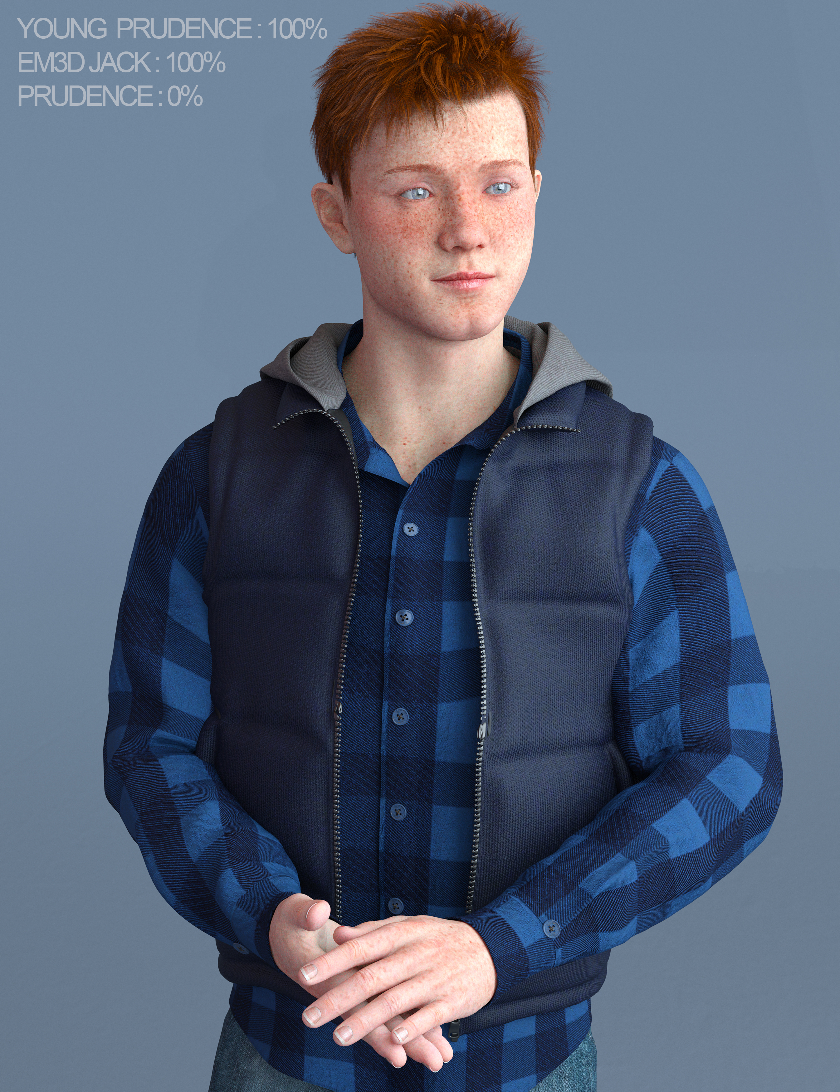 EM3D Prudence HD Young Prudence Add-On | Daz 3D
