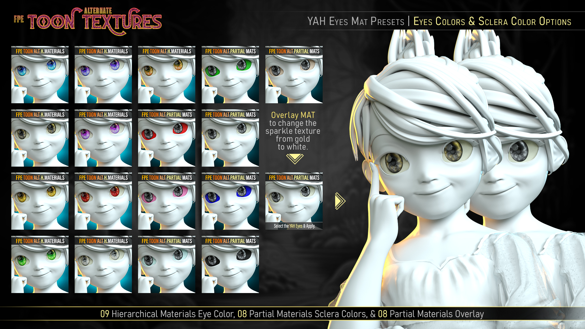 FPE Toon Alternate Textures for Young Anime Heroes | Daz 3D