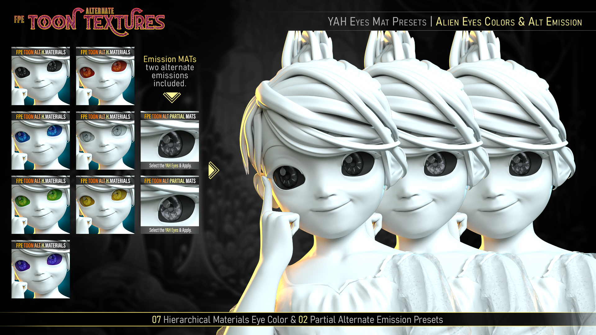 FPE Toon Alternate Textures for Young Anime Heroes | Daz 3D