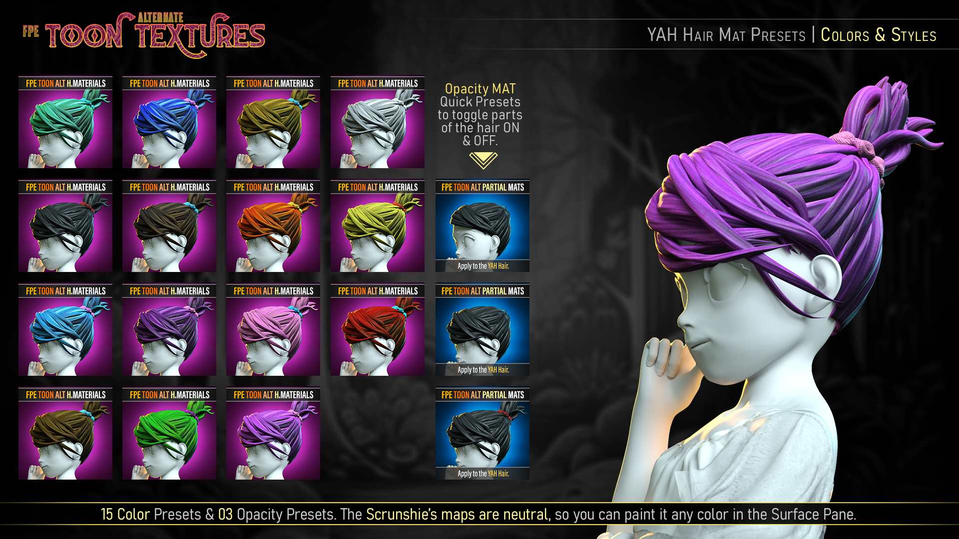 FPE Toon Alternate Textures for Young Anime Heroes | Daz 3D