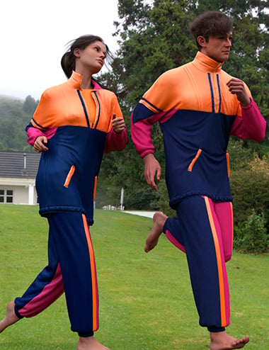 dForce Tracksuit Outfit for Genesis 9, 8, and 8.1 | Daz 3D