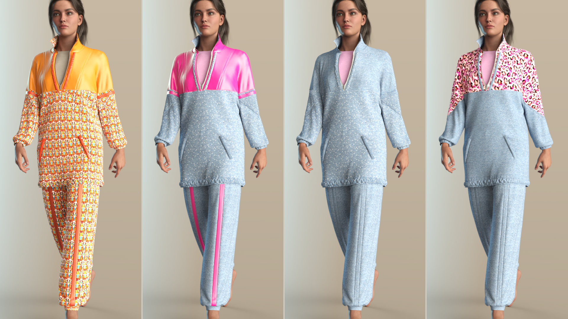 dForce Tracksuit Outfit for Genesis 9, 8, and 8.1 | Daz 3D