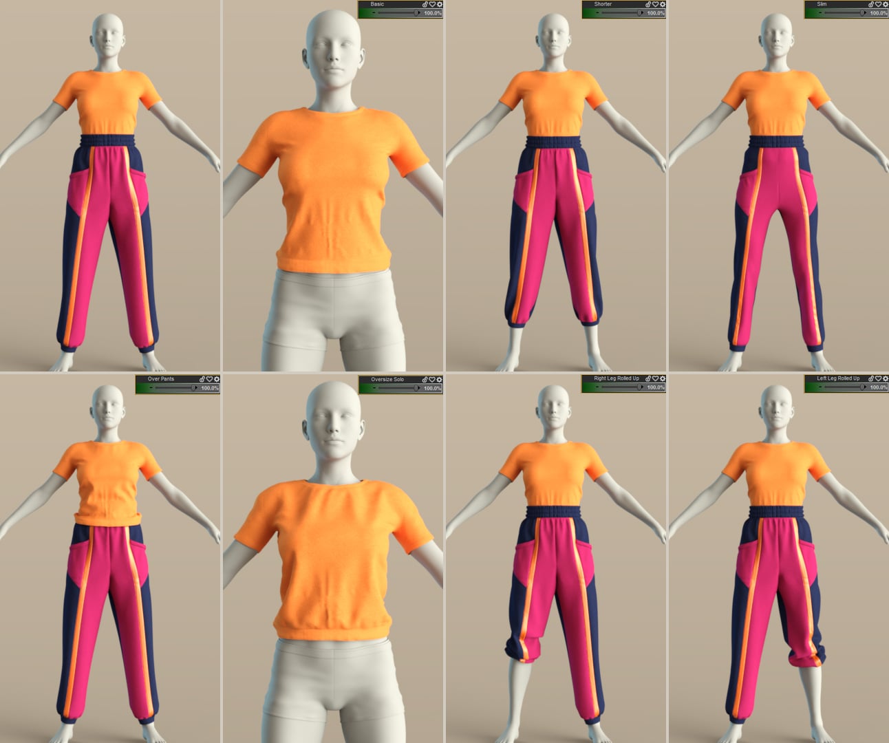 dForce Tracksuit Outfit for Genesis 9, 8, and 8.1 | Daz 3D