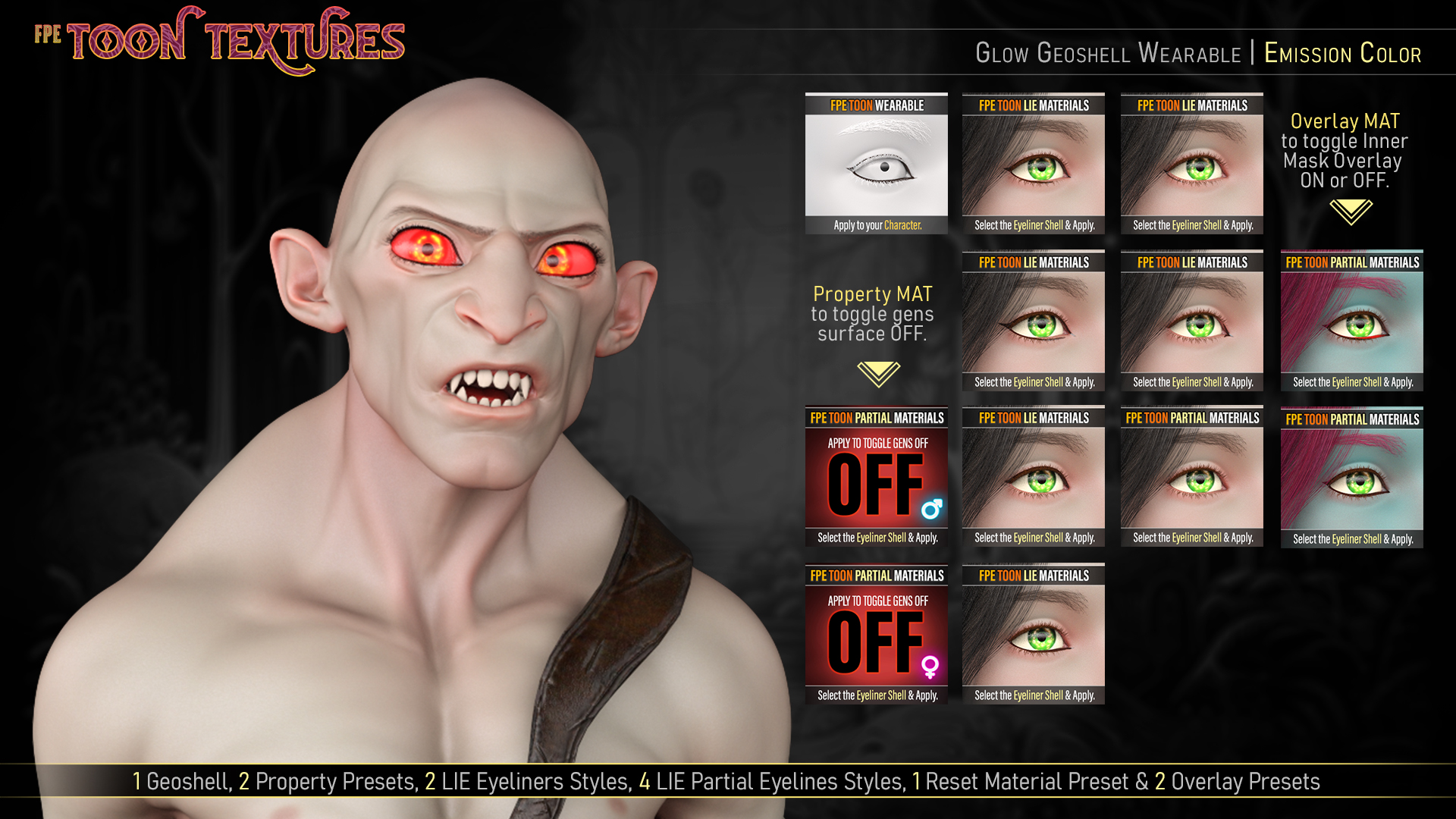 FPE Toon Textures for Genesis 9 | Daz 3D