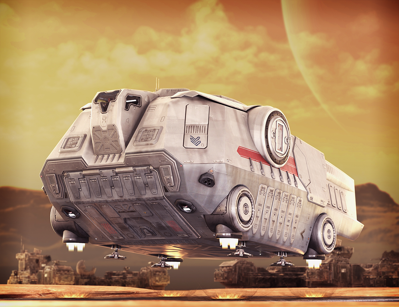 Light Transport Ship | Daz 3D